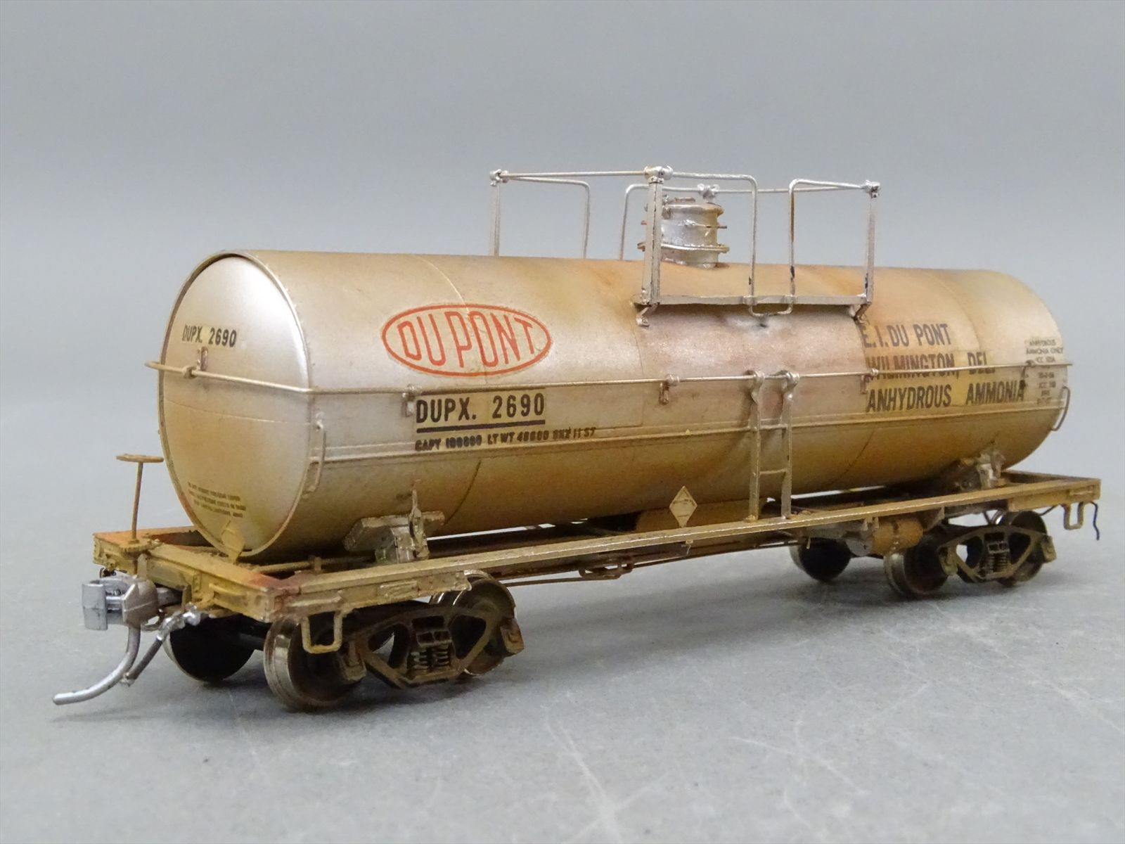 HO Brass Model - OMI 3134 DUPX Dupont ACF Single Dome Tank Car #2690 - Custom + Weathered - 1988 ...