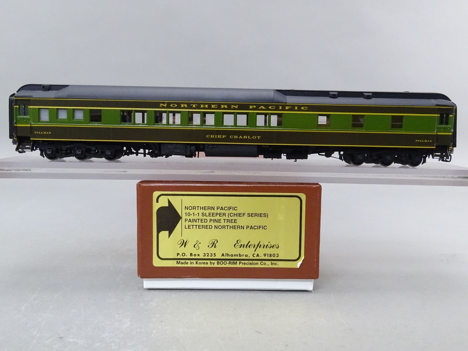 HO Brass Model - W&R NP Northern Pacific 10-1-1 Sleeper Pine Tree Chief ...
