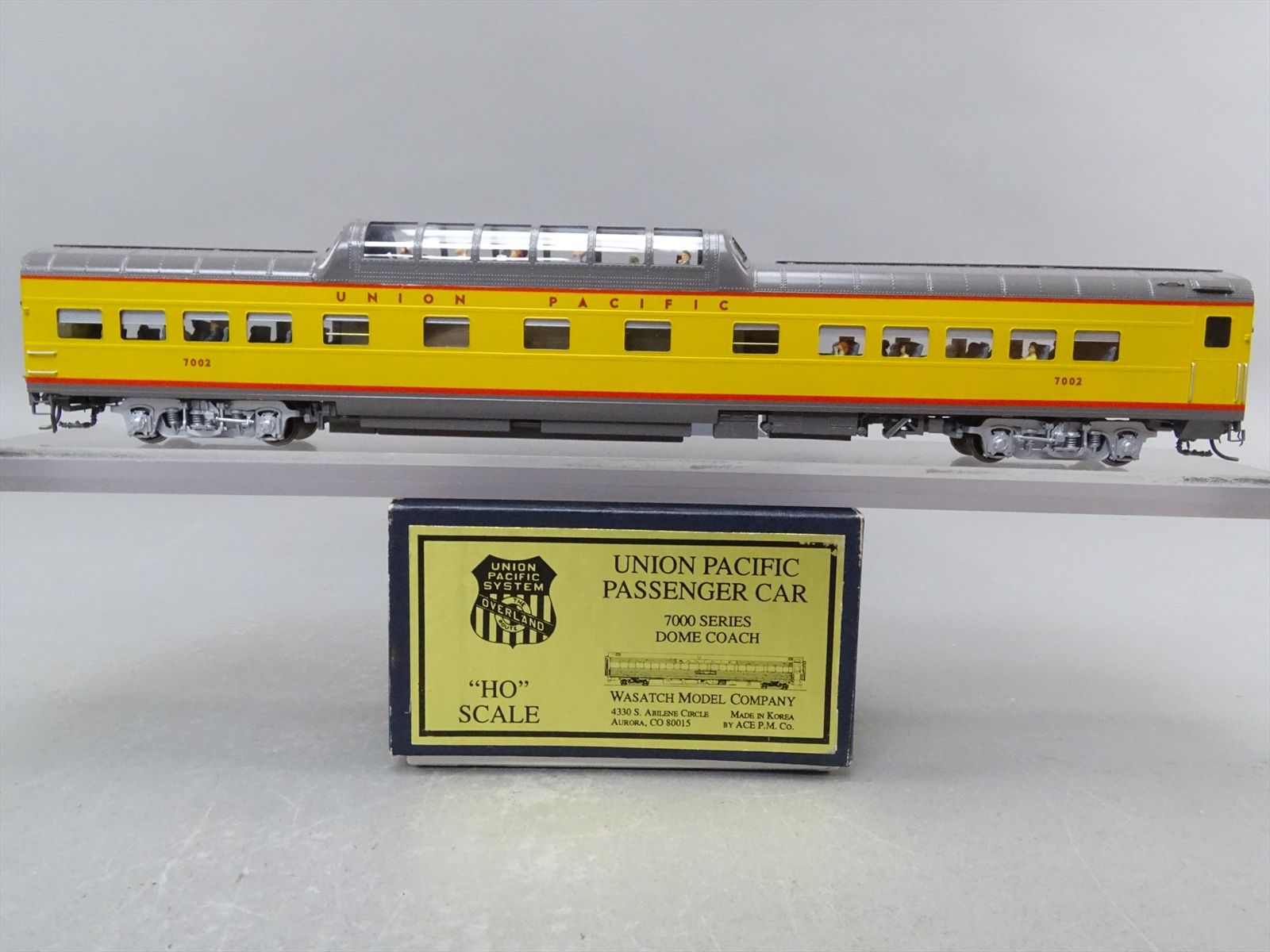 HO Brass Model - Wasatch UP Union Pacific Dome Coach #7002 - Pro Paint ...