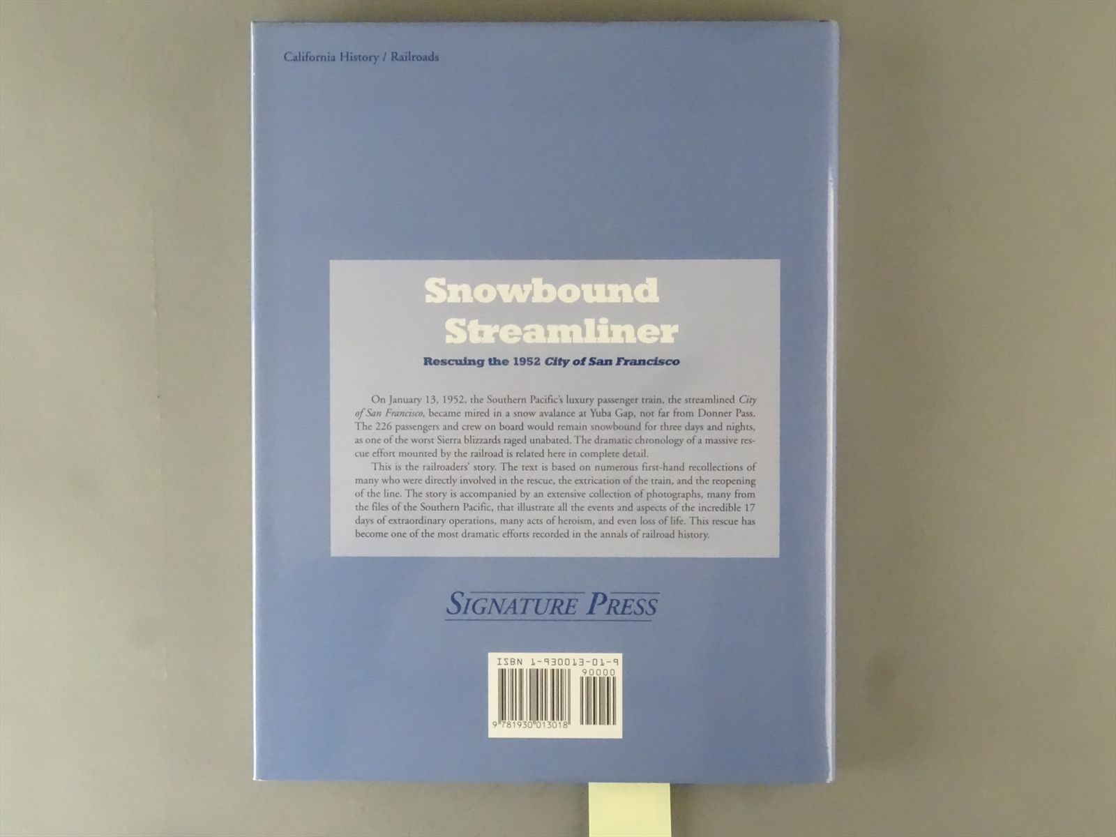 Railroad Book - Snowbound Streamliner - Robert Church - SIGNED