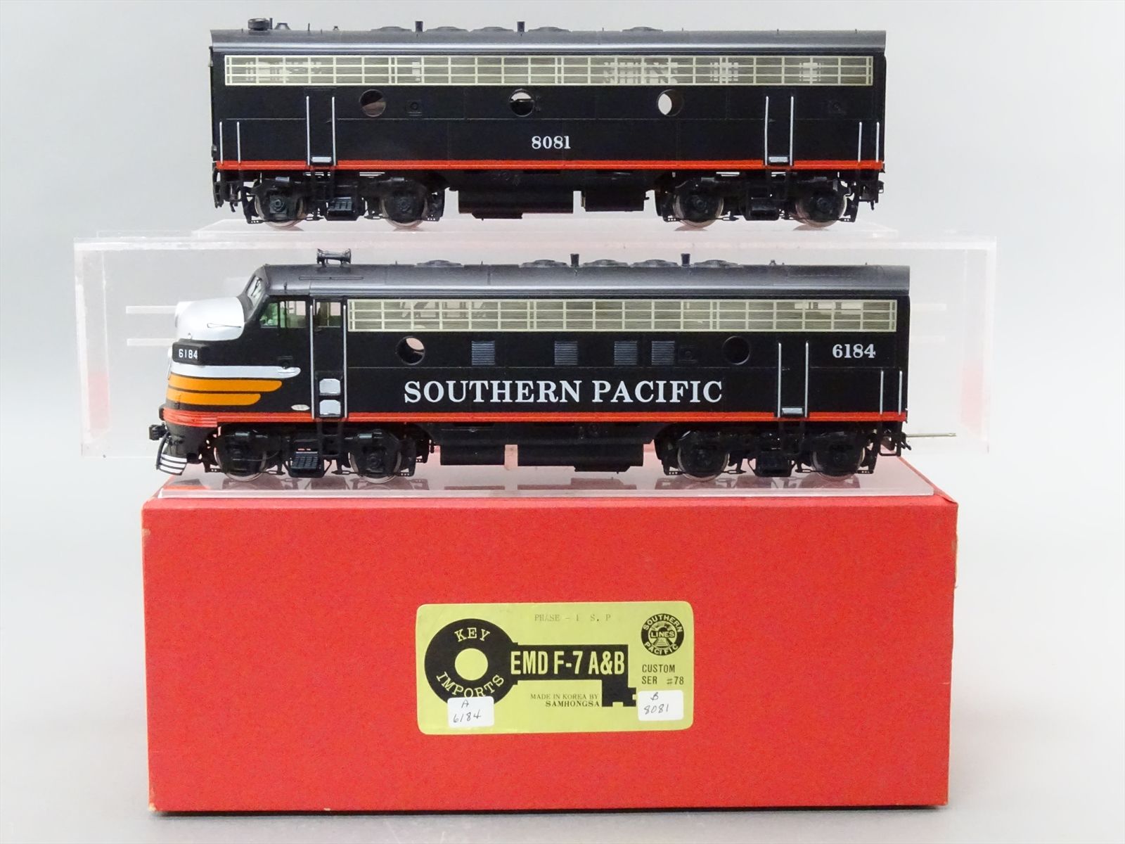 O Brass Model - Key CS#78 SP Southern Pacific F7 F7A F7B A-B Set Black ...