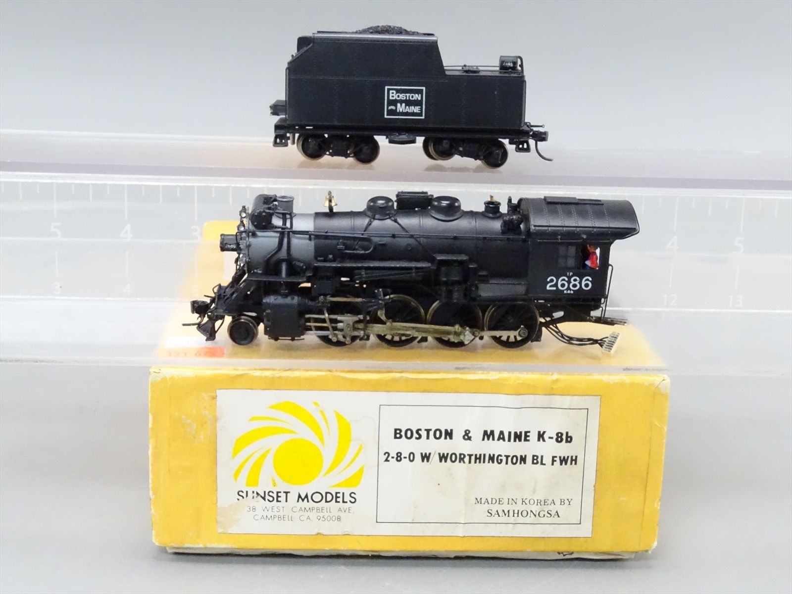 HO Brass Model - Sunset B&M Boston & Maine 2-8-0 K-8b 2-8-0 Worthington ...
