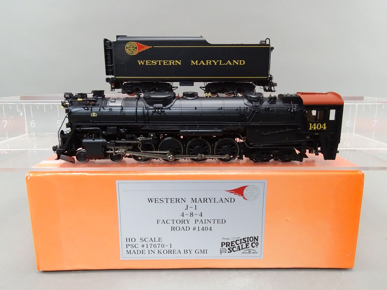 HO Brass Model - PSC 17670-1 WM Western Maryland J-1 4-8-4 #1404 - F/P ...