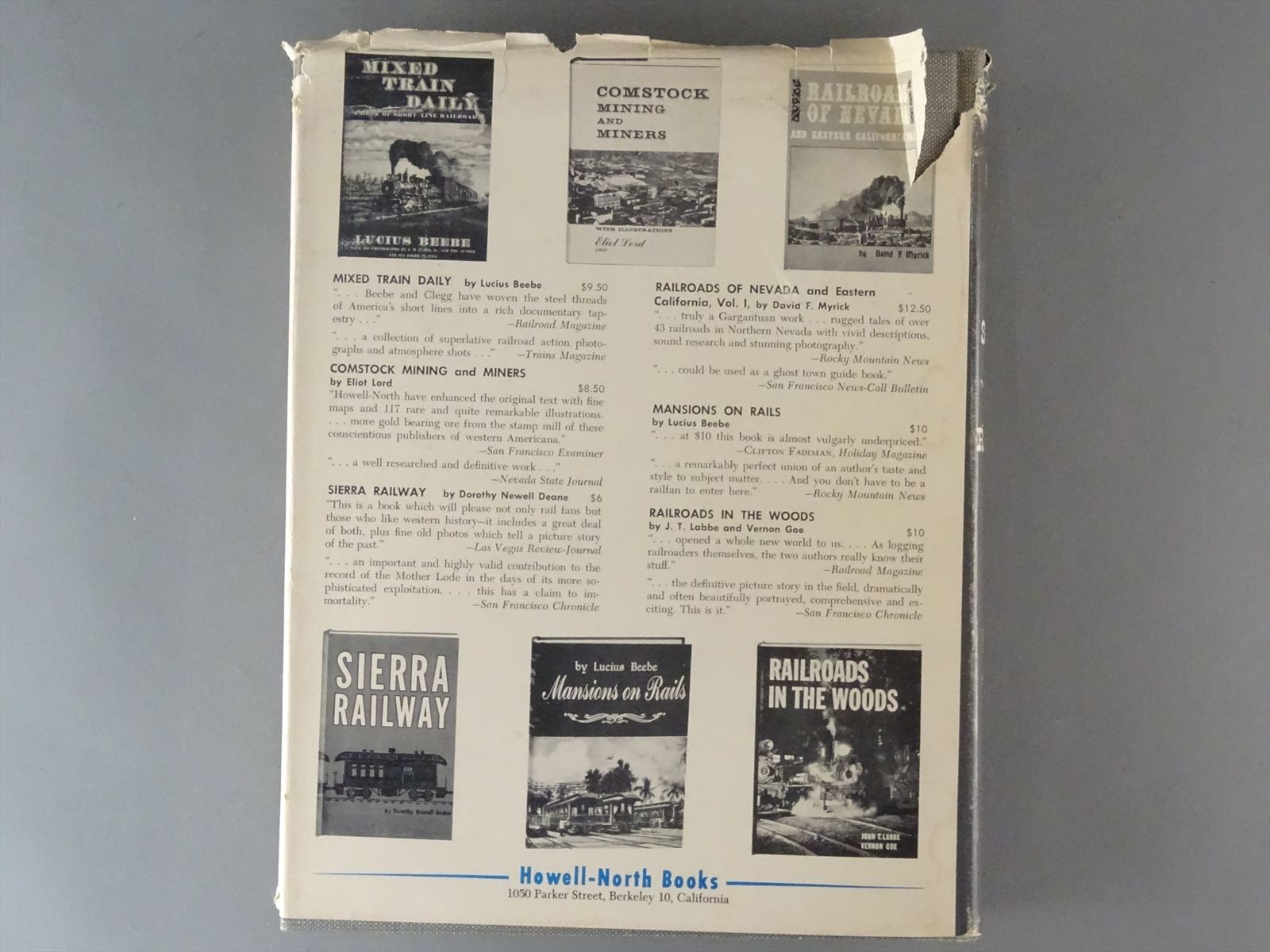 Railroad Book - The Central Pacific & The Southern Pacific Railroads ...