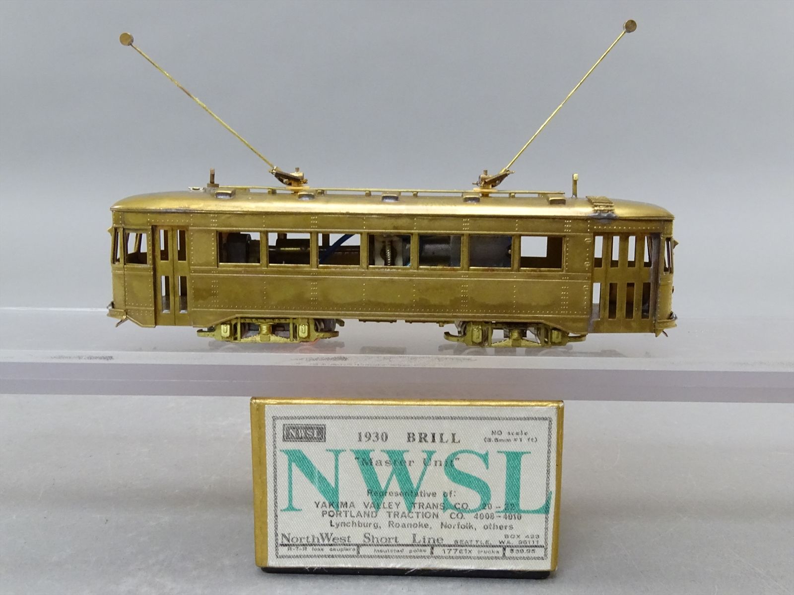 HO Brass Model - NWSL / Fairfield 1930 Brill Master Unit Yakima ...