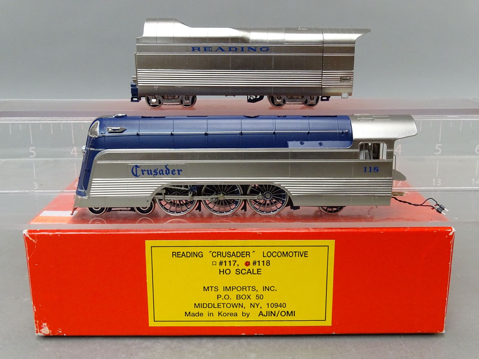 HO Brass Model - MTS Imports Reading Crusader 4-6-2 #118 Locomotive - F ...