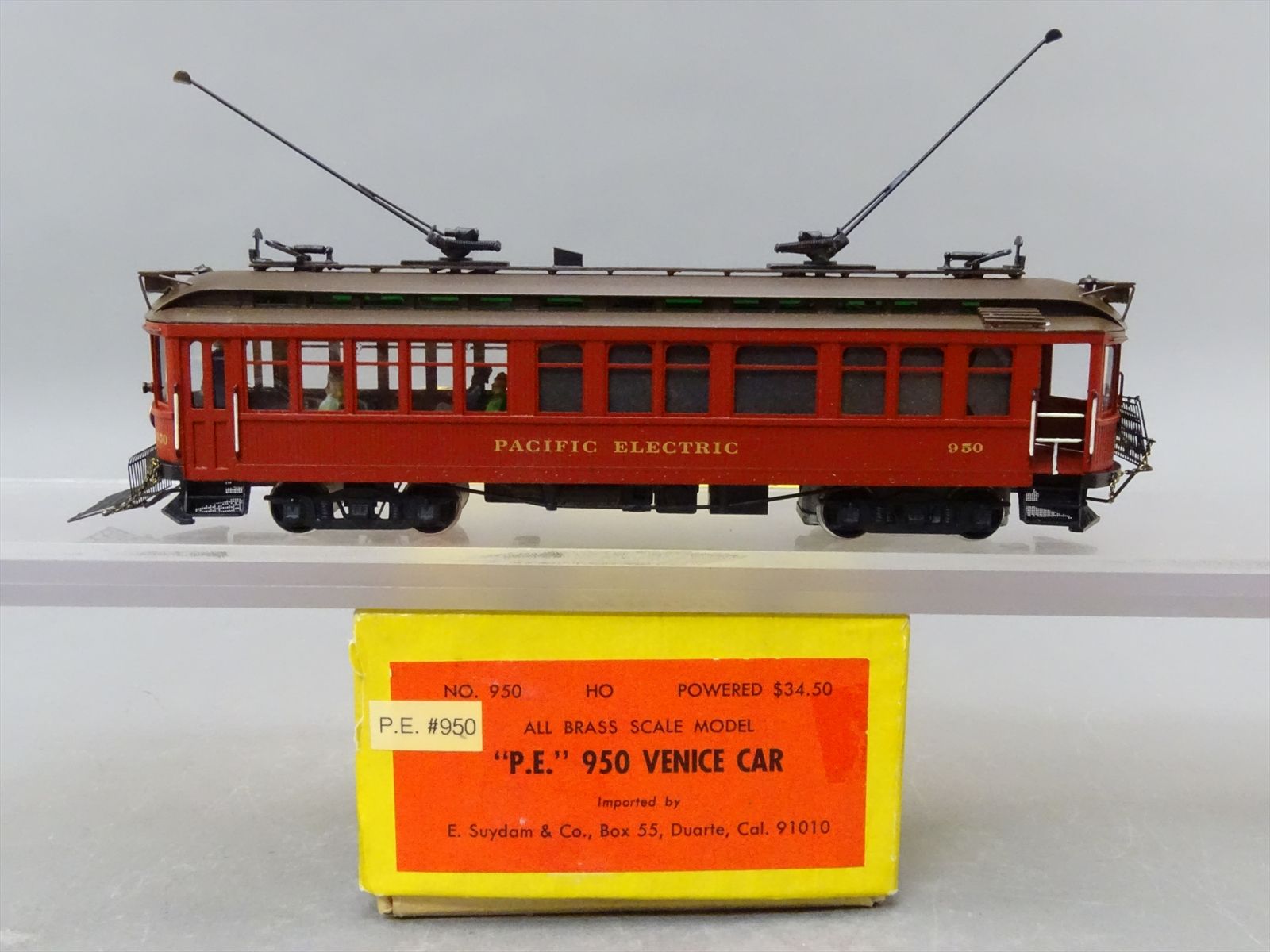 HO Brass Model - Suydam 950 PE Pacific Electric Venice Car #950 ...