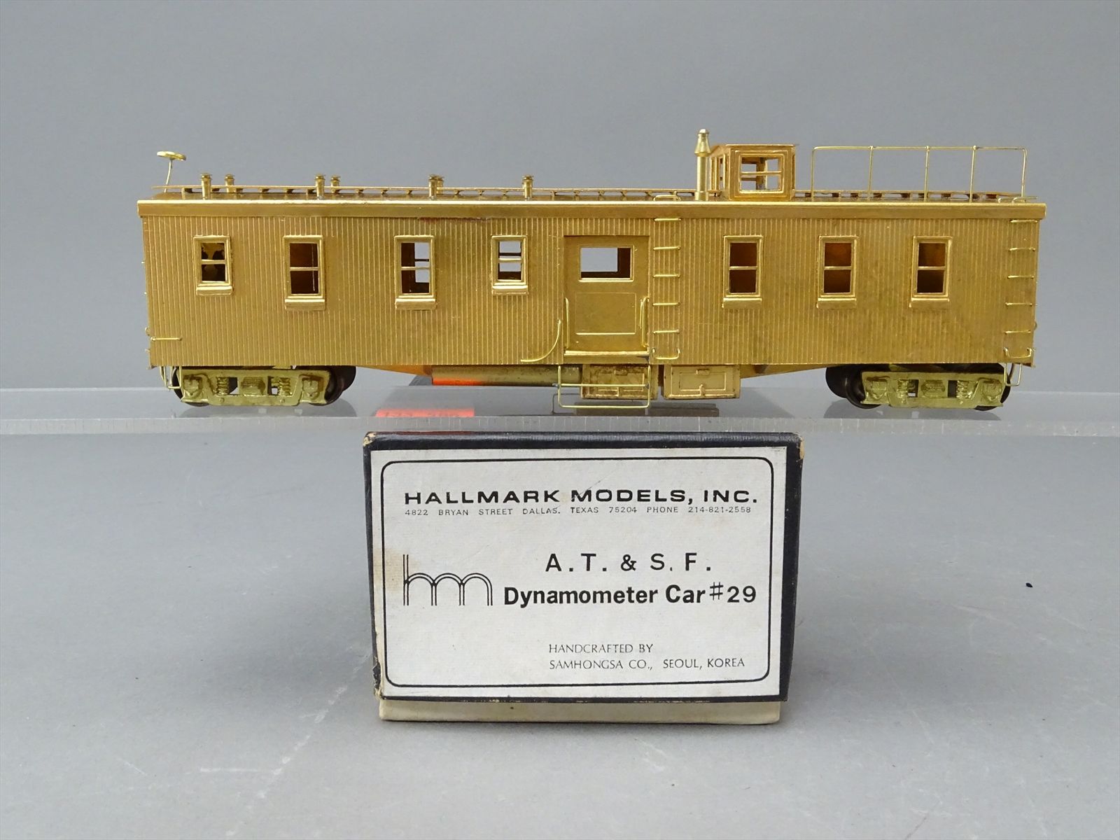 HO Brass Model - Hallmark AT&SF Santa Fe Dynamometer Car #29 ...