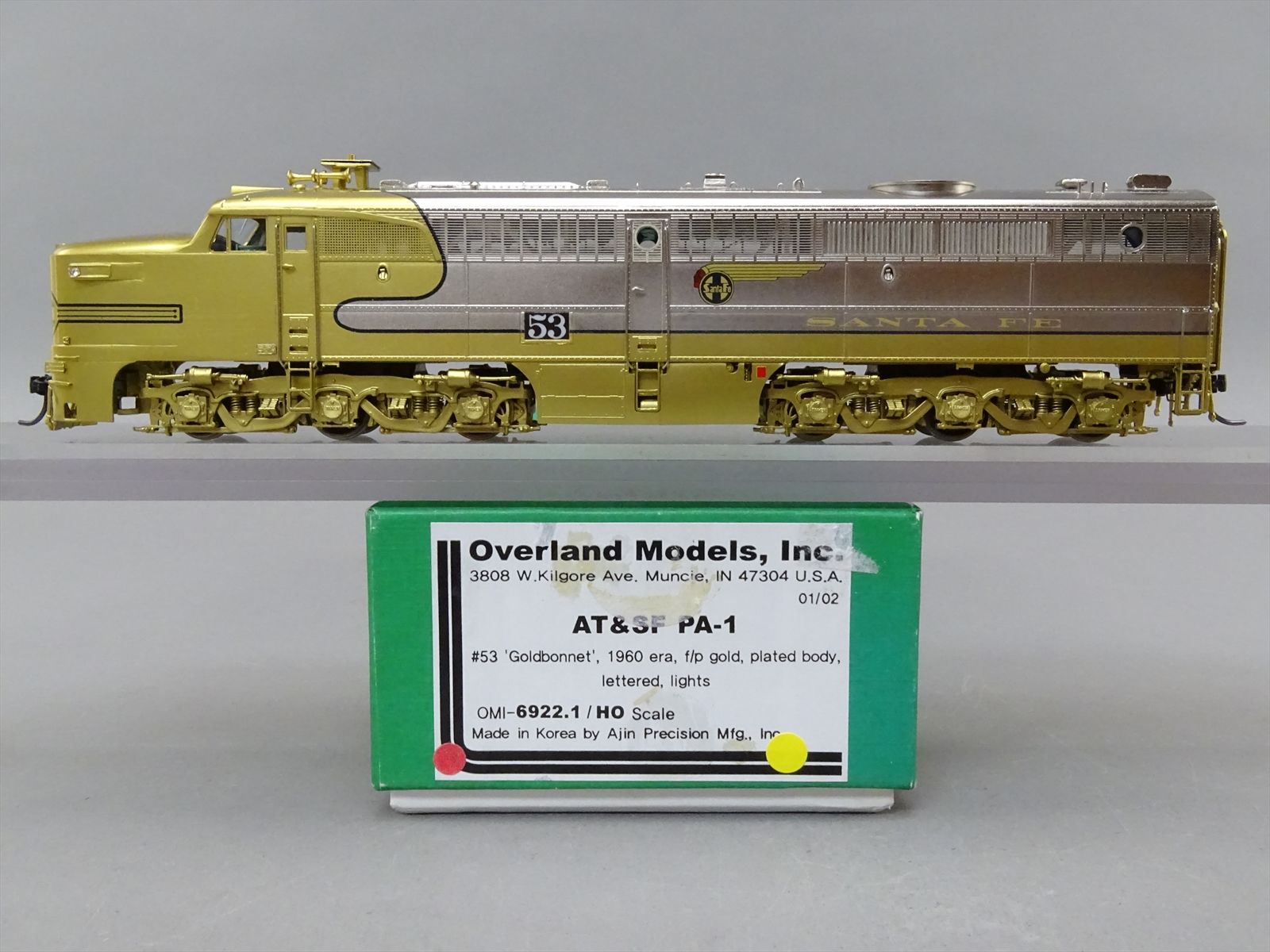 HO Brass Model - OMI 6922.1 Overland ATSF Santa Fe Goldbonnet Alco PA-1 ...