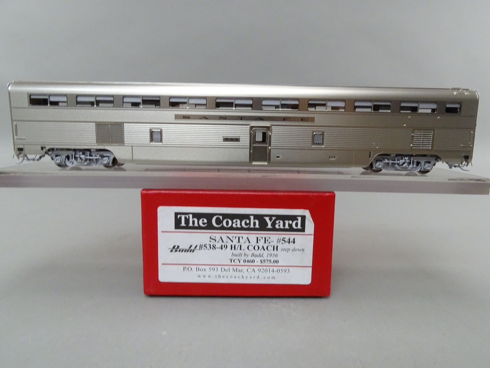 HO Brass Model - TCY 0460 The Coach Yard ATSF Santa Fe Hi-Level Budd ...