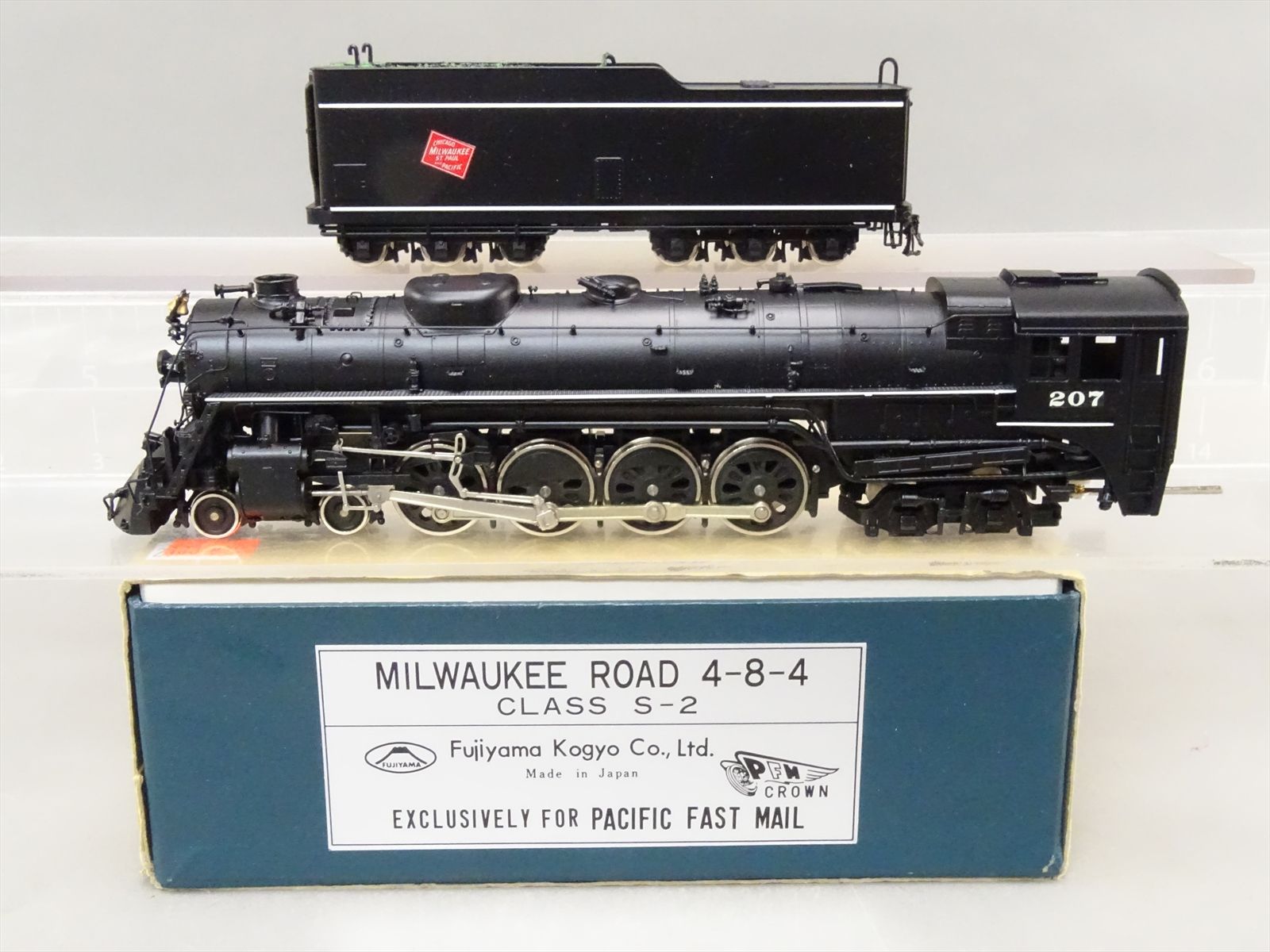 HO Brass Model - PFM Crown Fujiyama MILW Milwaukee Road 4-8-4 Class S-2 #207 - 1985 Run - F/P ...