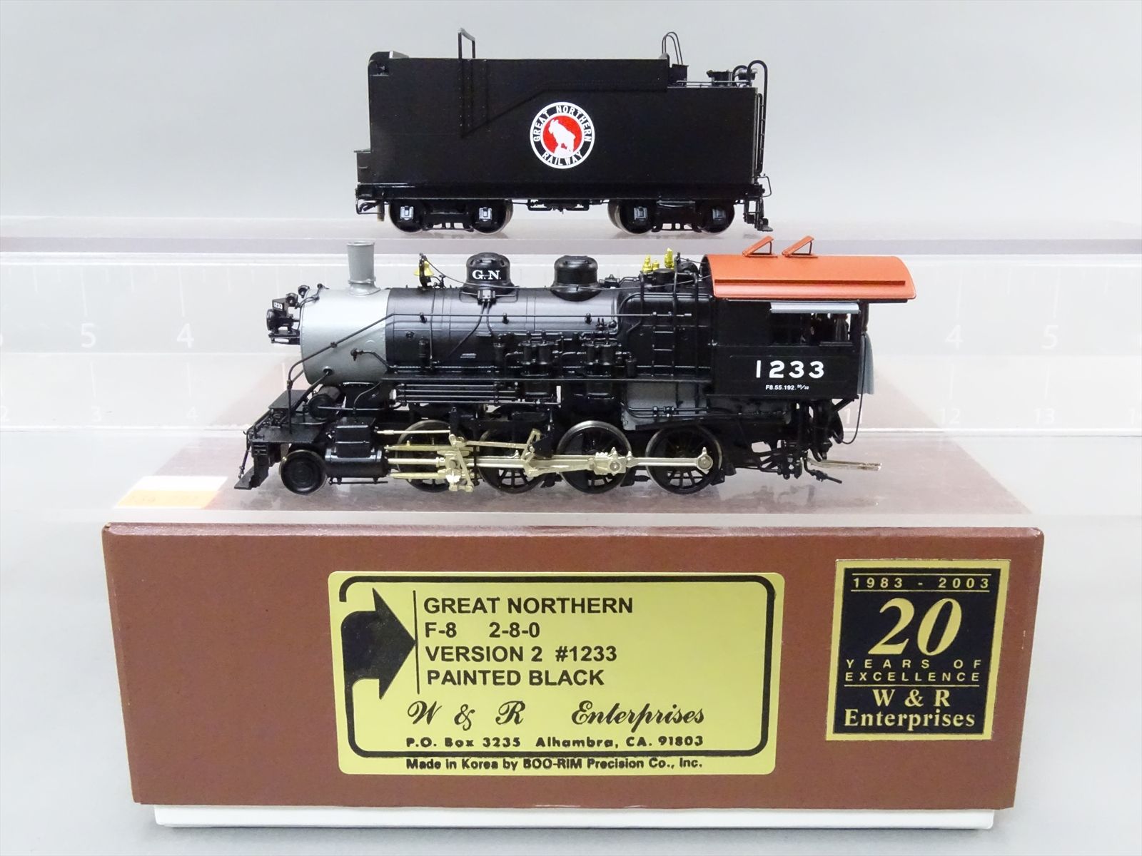 HO Brass Model - W&R GN Great Northern F-8 2-8-0 Version 2 #1233 Black ...