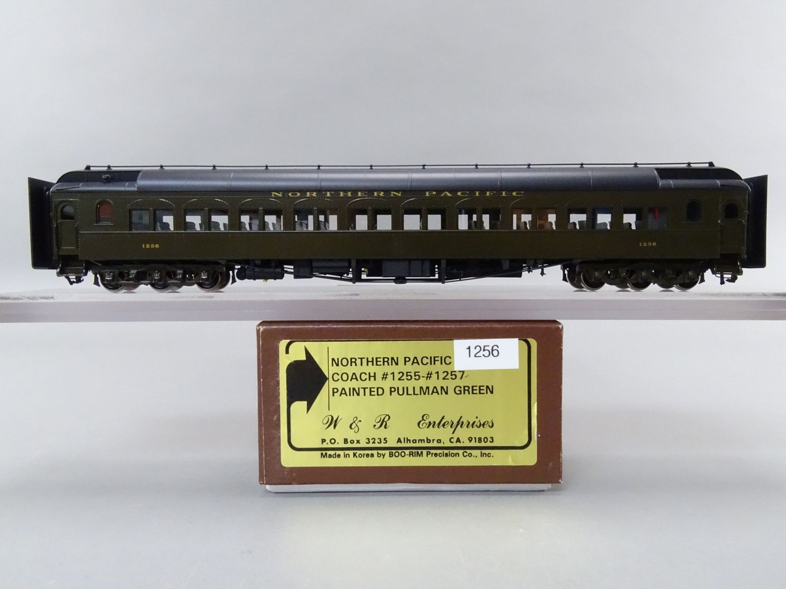 HO Brass Model - W&R NP Northern Pacific Coach Pullman Green #1256 - F ...