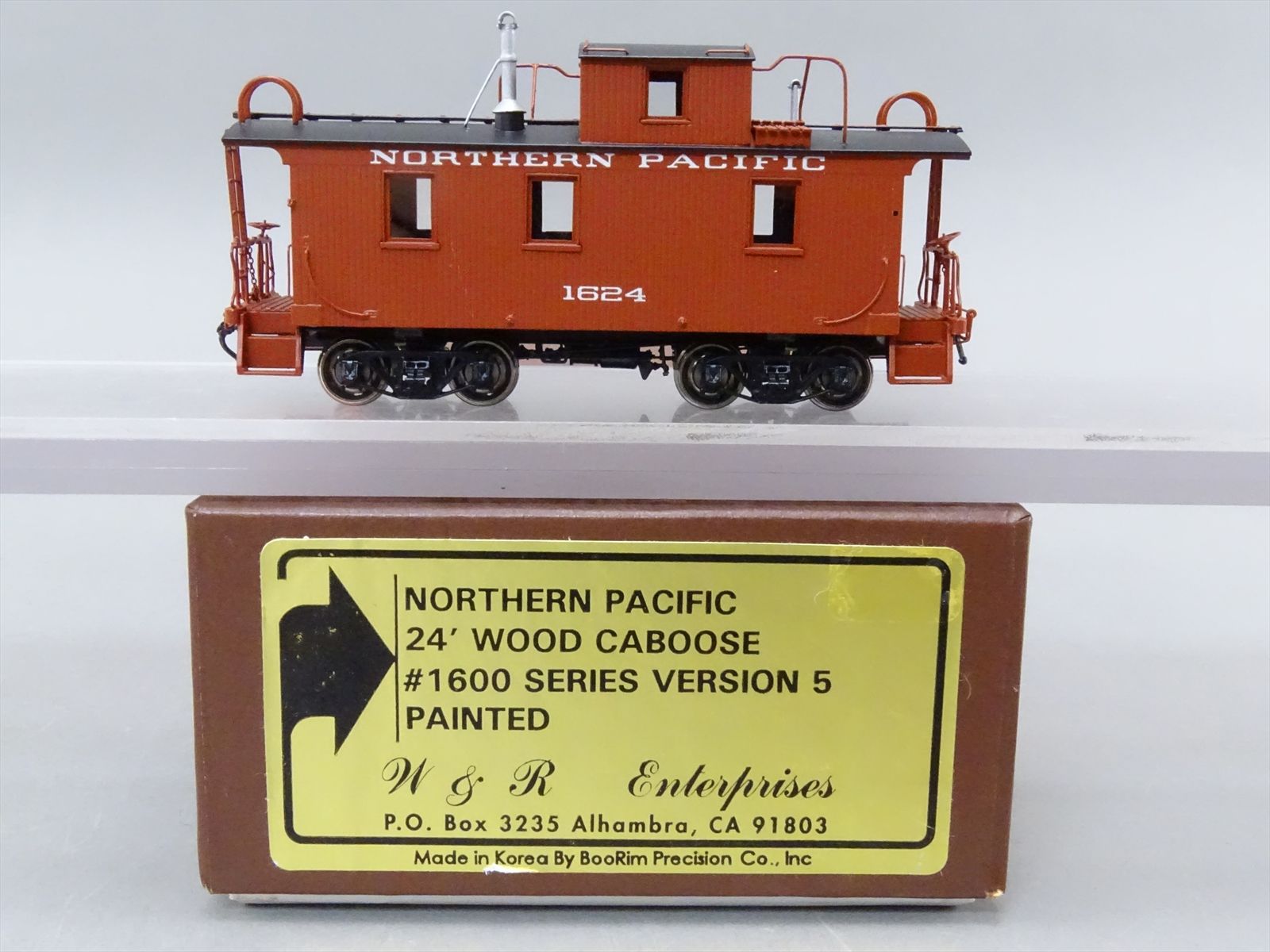HO Brass Model - W&R NP Northern Pacific 24' Wood Caboose #1624 Version ...