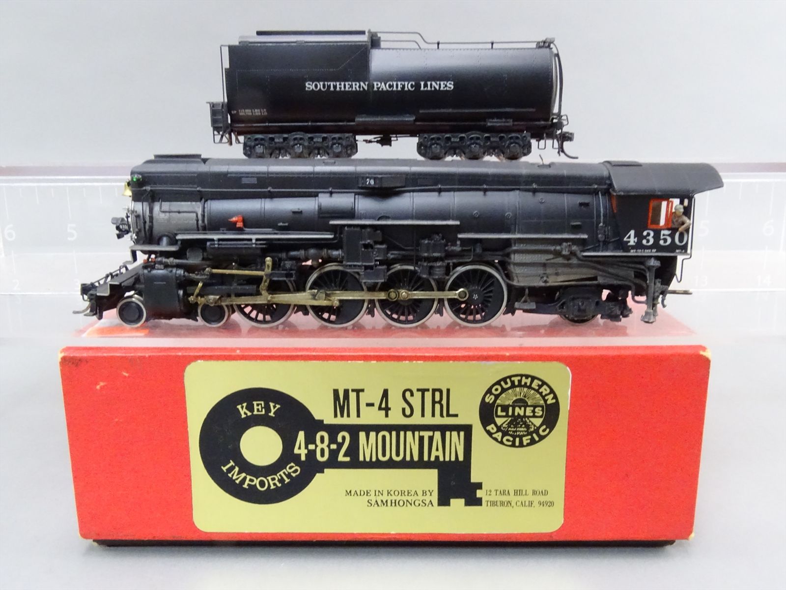 HO Brass Model - Key SP Southern Pacific MT-4 4-8-2 Streamlined #4350 - Custom - Samhongsa