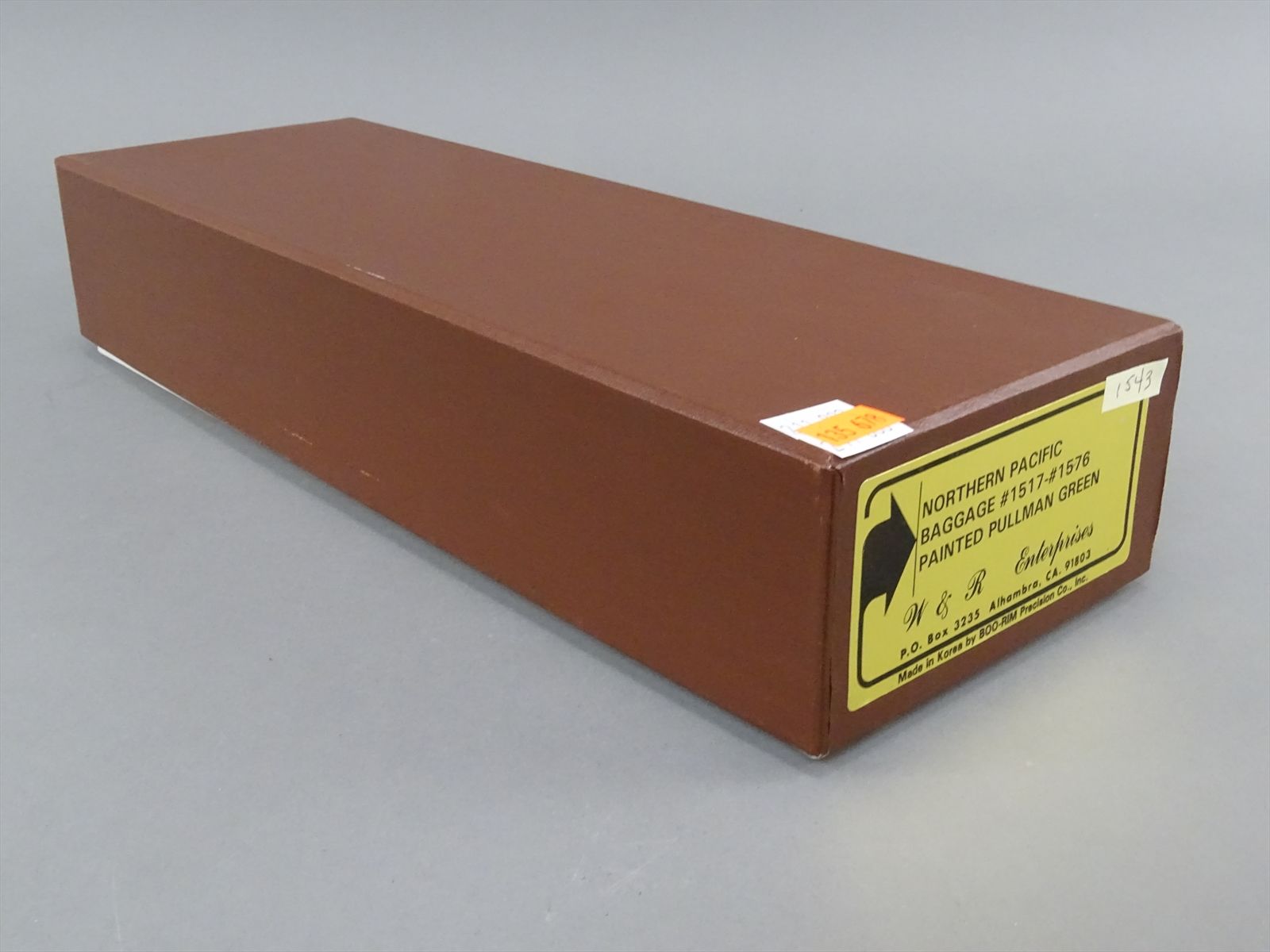 HO Brass Model - W&R NP Northern Pacific Pullman Green Baggage #1543 - F/P - 1999 Run - Boo-Rim