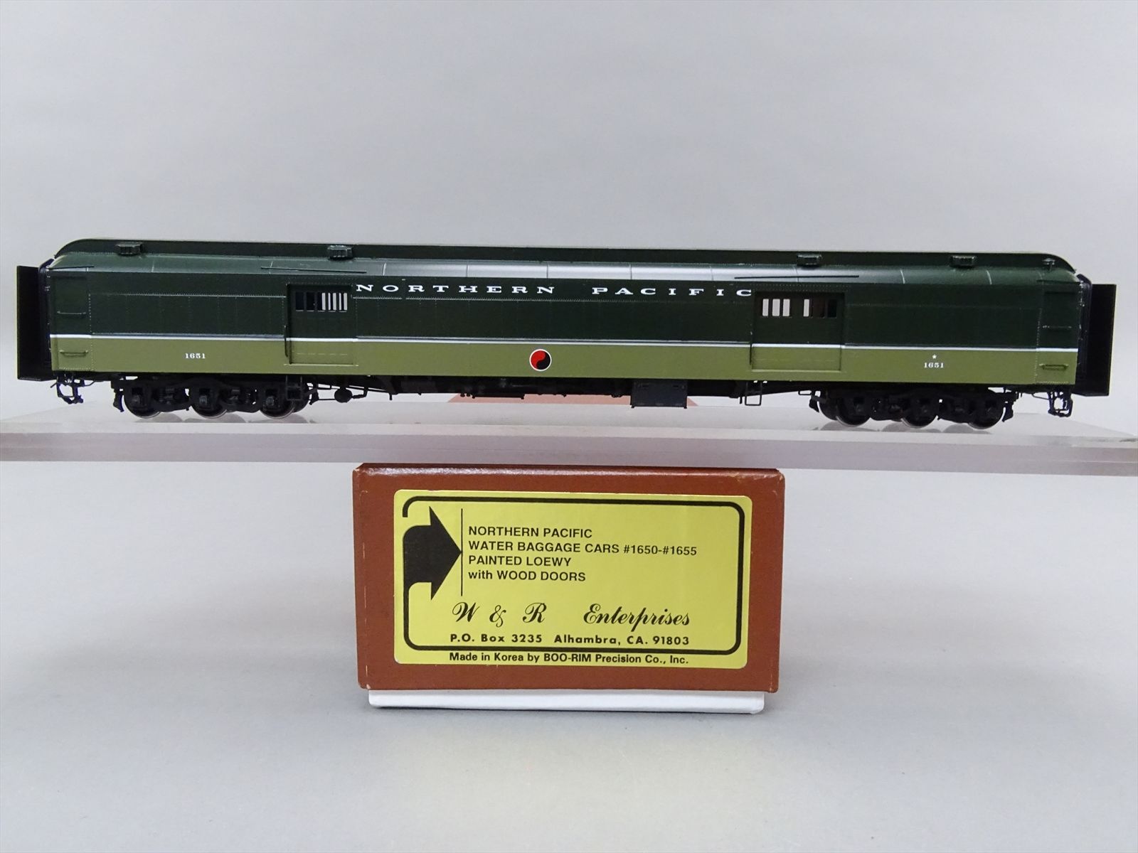 HO Brass Model - W&R NP Northern Pacific Water Baggage Car #1651 Loewy ...