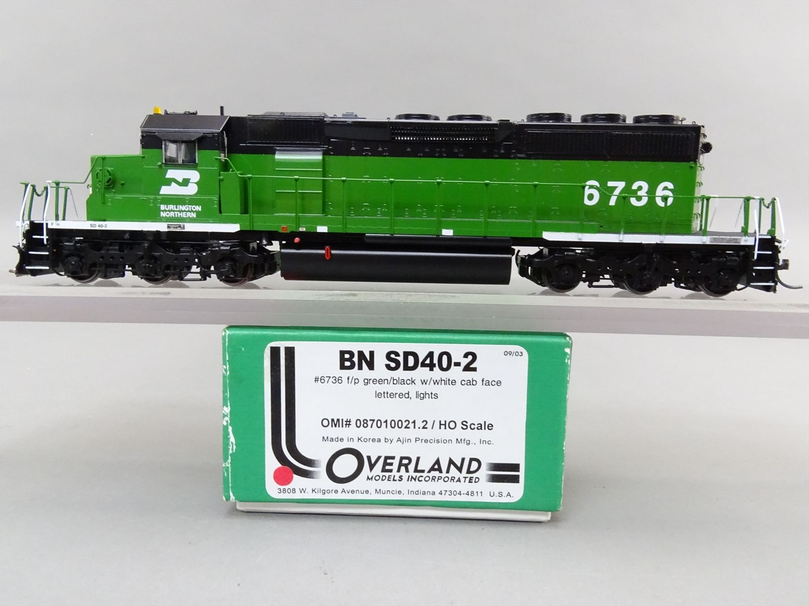 HO Brass Model - OMI 87010021.2 BN Burlington Northern SD40-2 Diesel ...