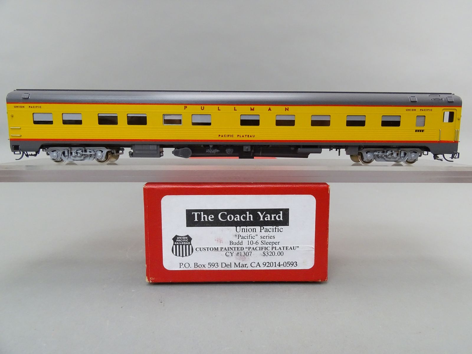 HO Brass Model - TCY 1307 UP Union Pacific 10-6 Budd Sleeper Pacific ...