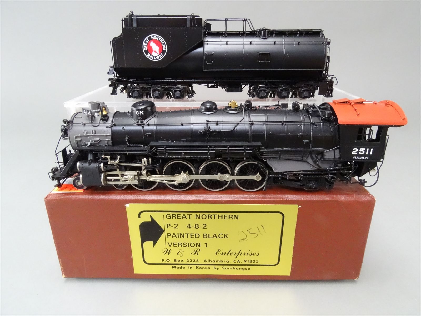 HO Brass Model - W&R GN Great Northern P-2 4-8-2 #2511 Black - F/P ...