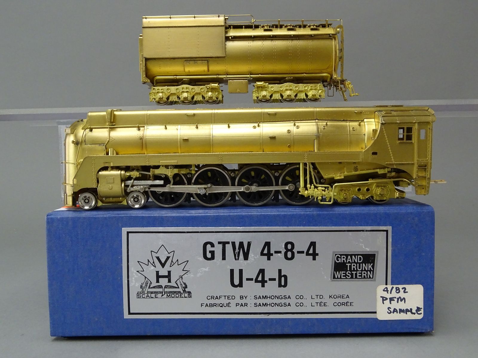 HO Brass Model - PFM / VH GTW Grand Trunk Western U-4b 4-8-4 Sample / PILOT - Unpainted - PFM ...