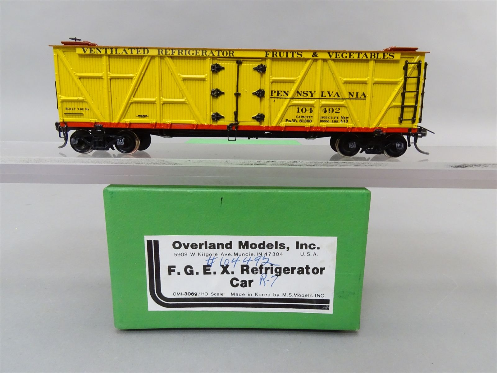 HO Brass Model - OMI 3069 FGEX PRR Pennsylvania R7 Reefer Refrigerator ...