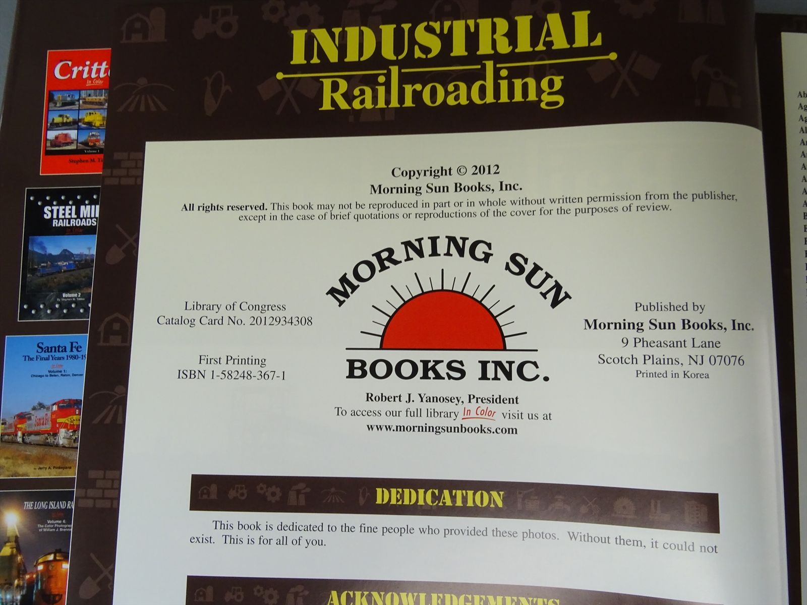 Railroad Book - Industrial Railroading in Color Vol. 1 - Stephen M ...