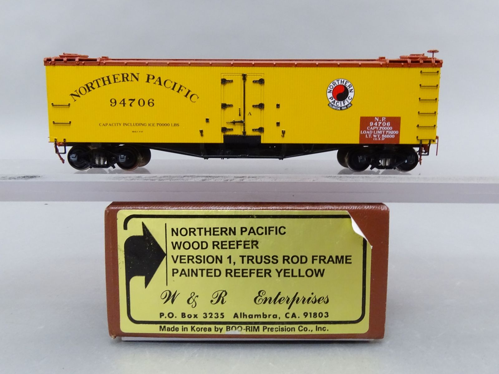 HO Brass Model - W&R NP Northern Pacific Reefer Version 1 Yellow #94706 ...