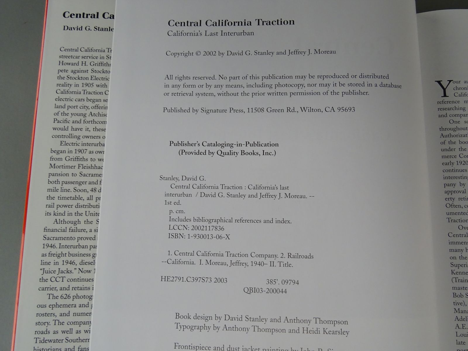 Railroad Book - The Central California Traction Company - Stanley ...