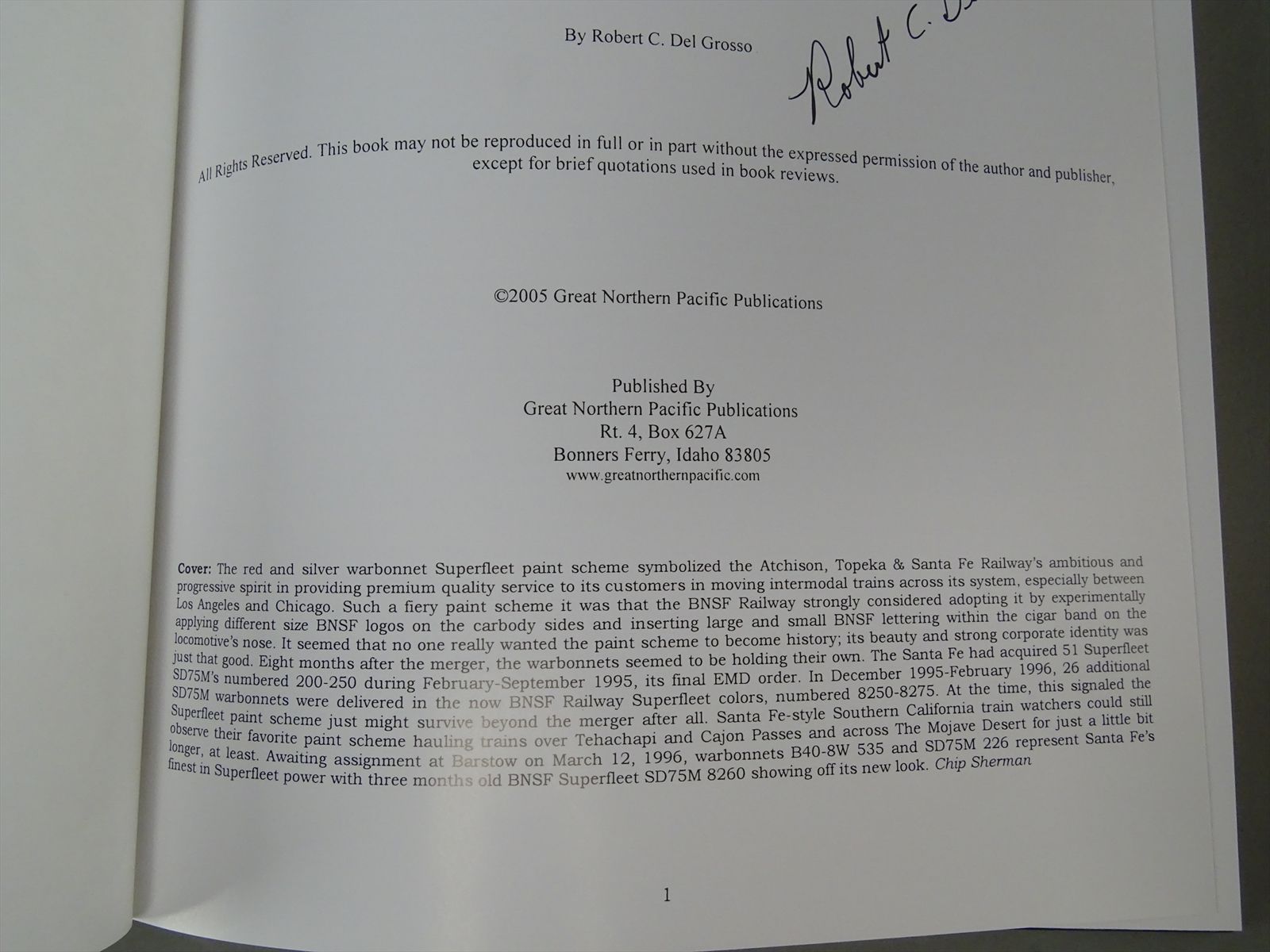 Railroad Book - BNSF Railway Southern California Style - Robert C. Del ...