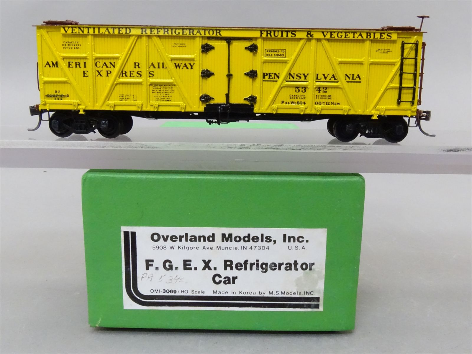 HO Brass Model - OMI 3069 FGEX PRR Pennsylvania R7 Reefer Refrigerator ...
