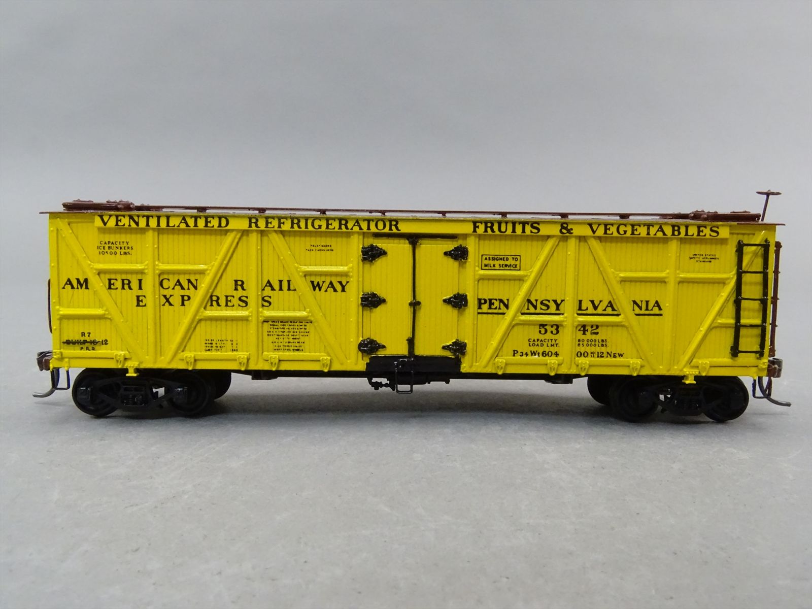 HO Brass Model - OMI 3069 FGEX PRR Pennsylvania R7 Reefer Refrigerator ...