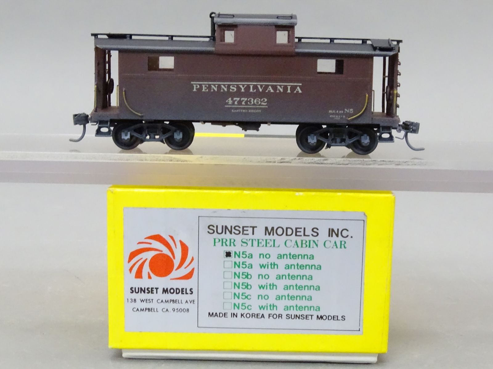 HO Brass Model - Sunset PRR Pennsylvania N5a Cabin Car Caboose w/o ...