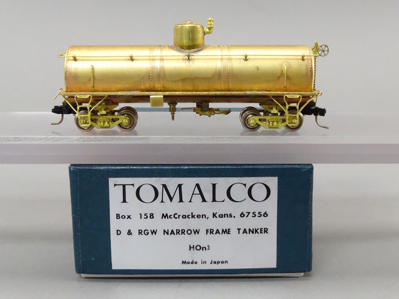 HOn3 Brass Model - Tomalco D&RGW Rio Grande Narrow Frame Tank Car Tanker - Unpainted - Made in Japan