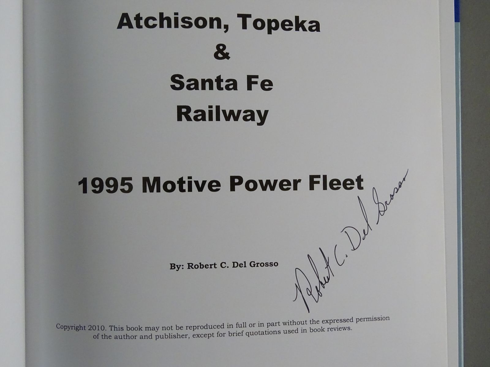 Railroad Book - AT&SF Railway 1995 Motive Power Fleet - Robert Del ...
