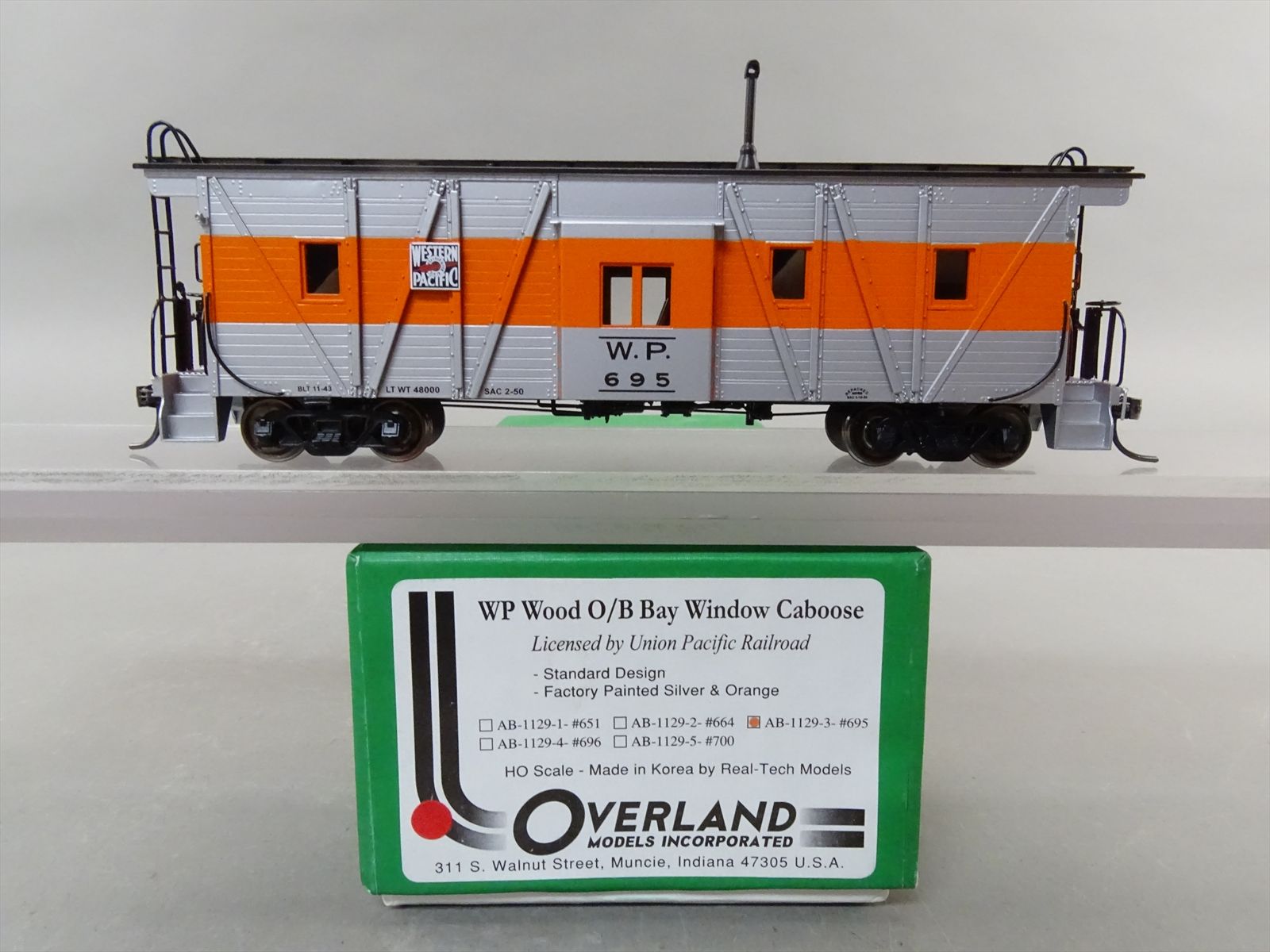 HO Brass Model - OMI AB-1129-3 WP Western Pacific Wood O/B Outside ...