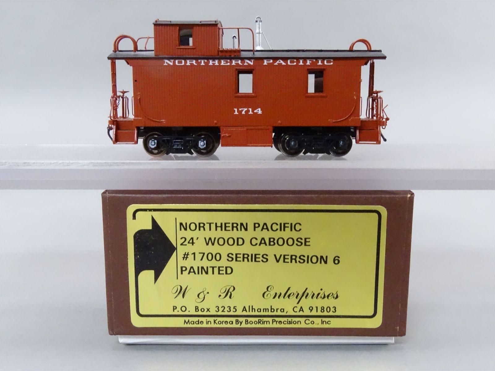 HO Brass Model - W&R NP Northern Pacfic 24' Wood Caboose #1714 Version ...