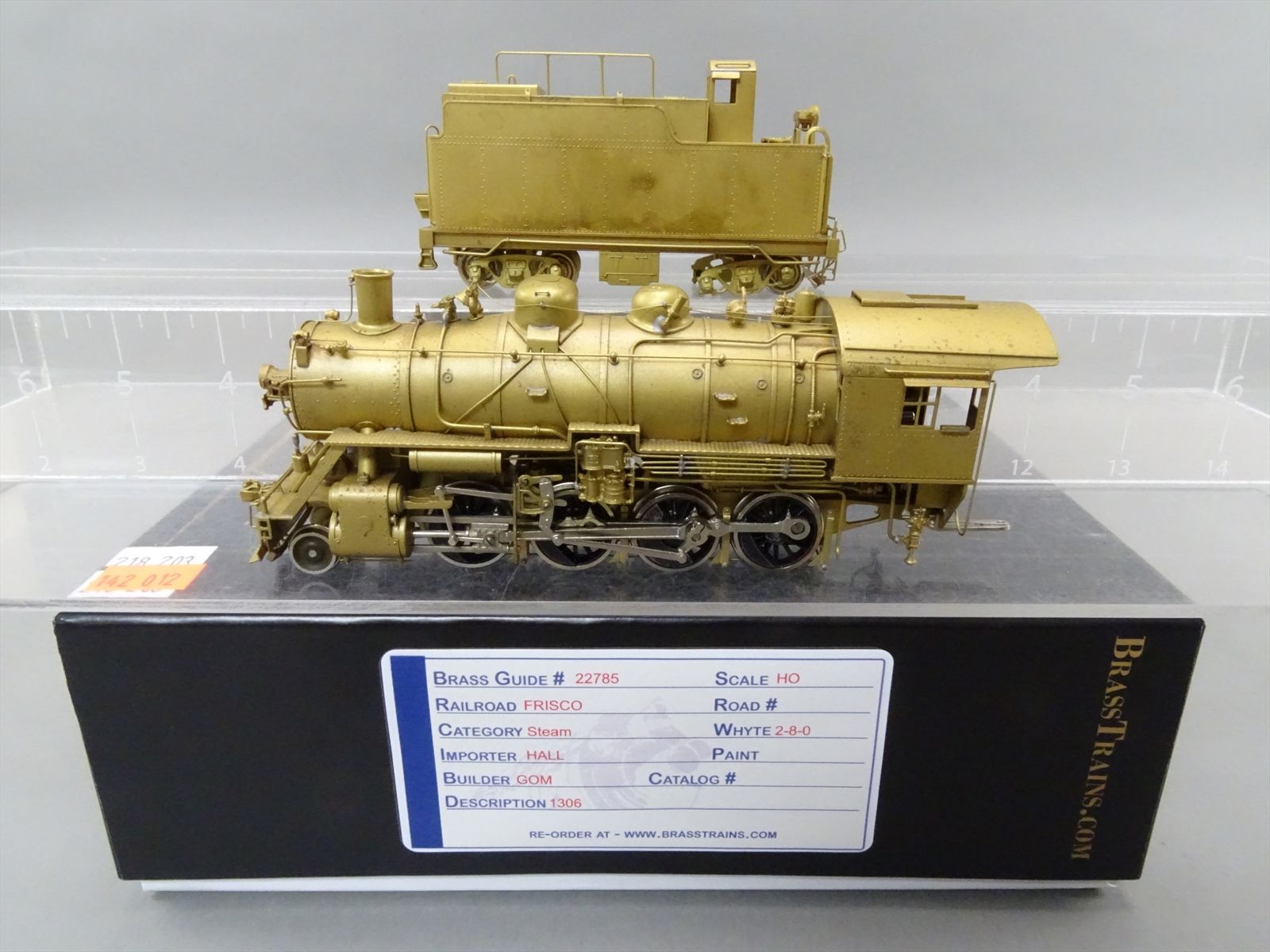 HO Brass Model - Hallmark SLSF St Louis San Francisco Frisco 2-8-0 1306 ...