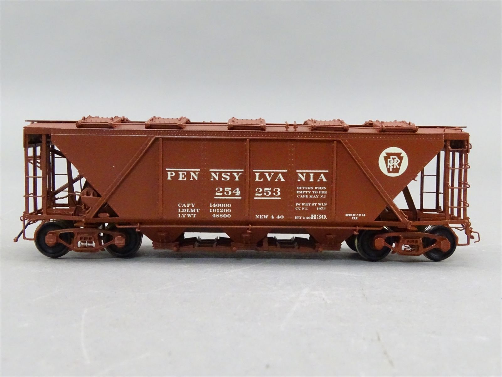 HO Brass Model - OMI 3327.1 PRR Pennsylvania Covered Hopper H30 #254252 ...