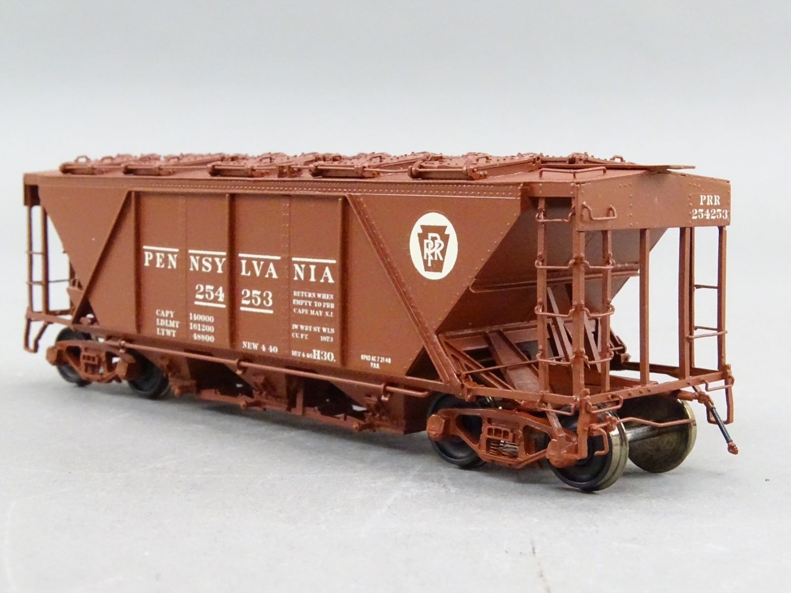 HO Brass Model - OMI 3327.1 PRR Pennsylvania Covered Hopper H30 #254252 ...