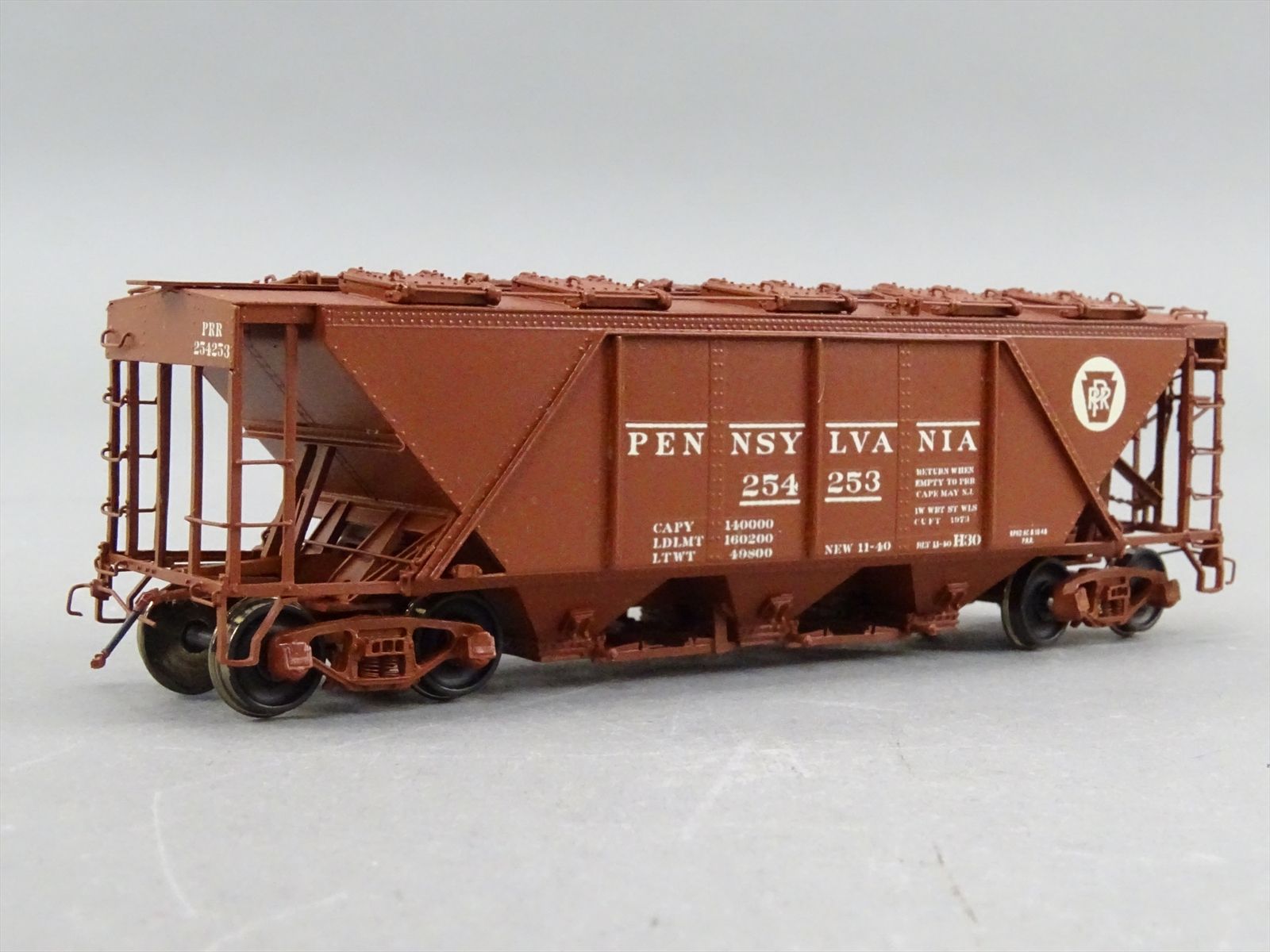 HO Brass Model - OMI 3327.1 PRR Pennsylvania Covered Hopper H30 #254252 ...
