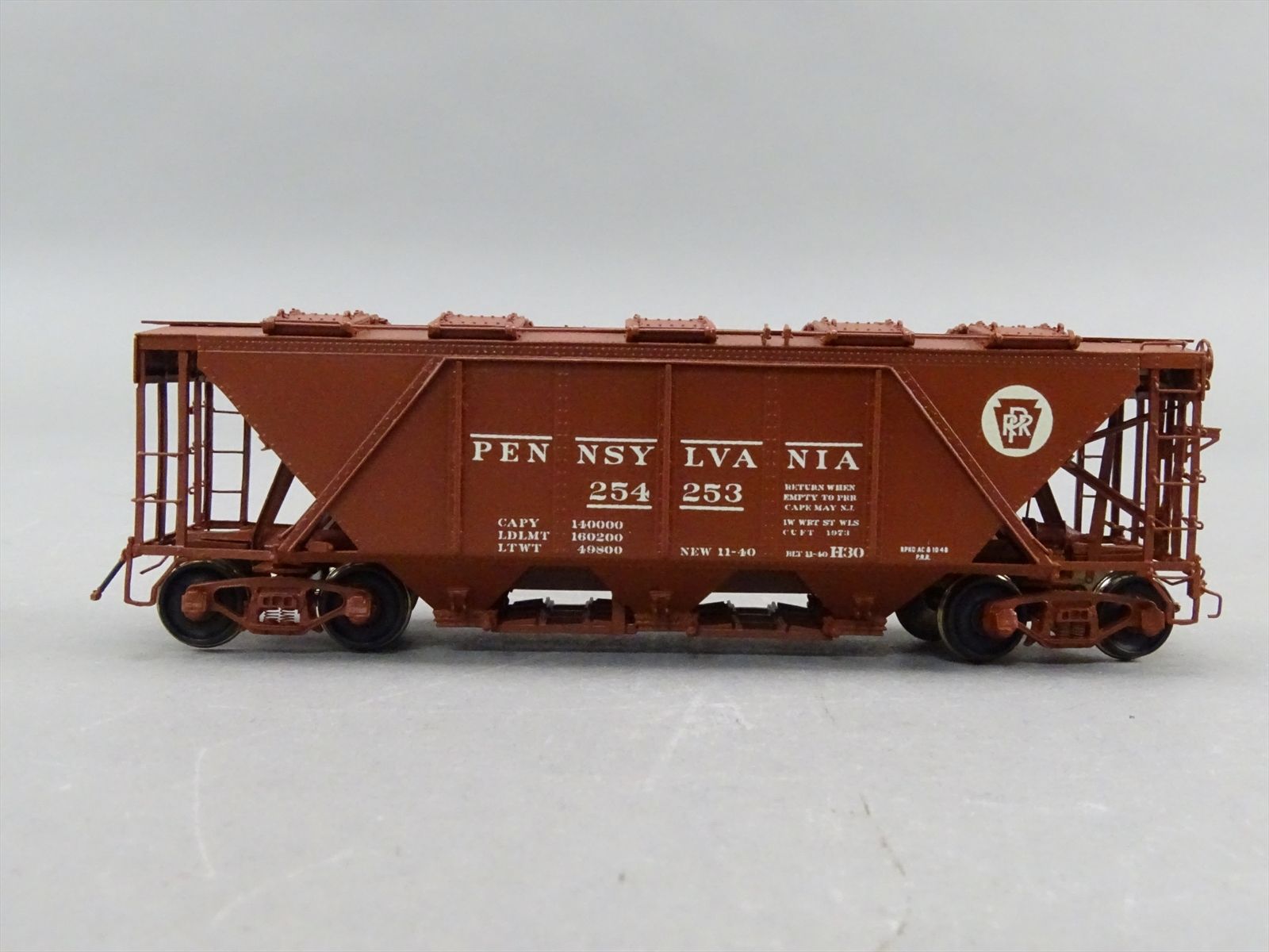 HO Brass Model - OMI 3327.1 PRR Pennsylvania Covered Hopper H30 #254252 ...