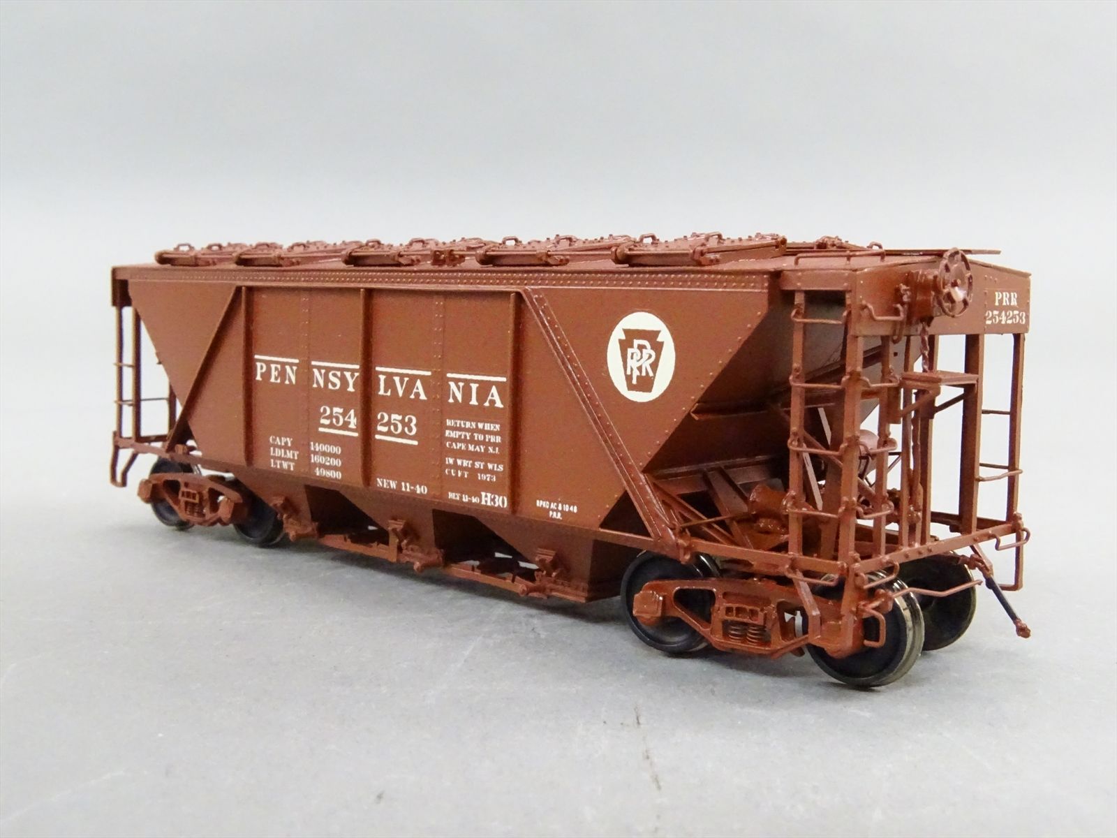 HO Brass Model - OMI 3327.1 PRR Pennsylvania Covered Hopper H30 #254252 ...