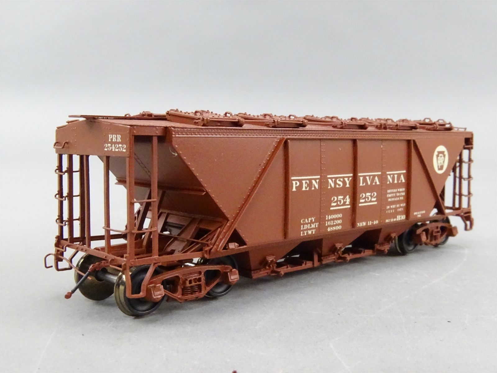 HO Brass Model - OMI 3327.1 PRR Pennsylvania Covered Hopper H30 #254253 ...