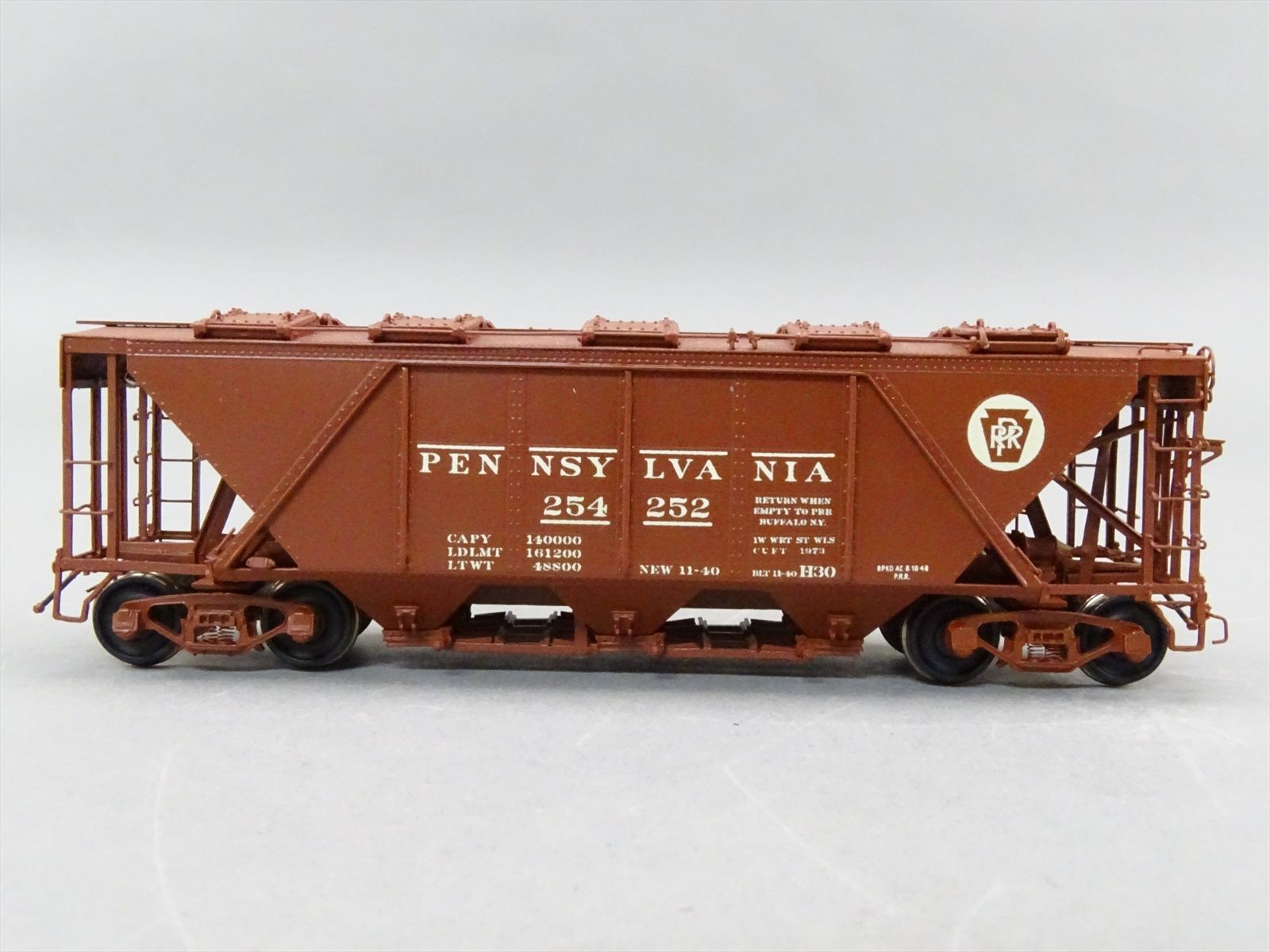 HO Brass Model - OMI 3327.1 PRR Pennsylvania Covered Hopper H30 #254253 ...
