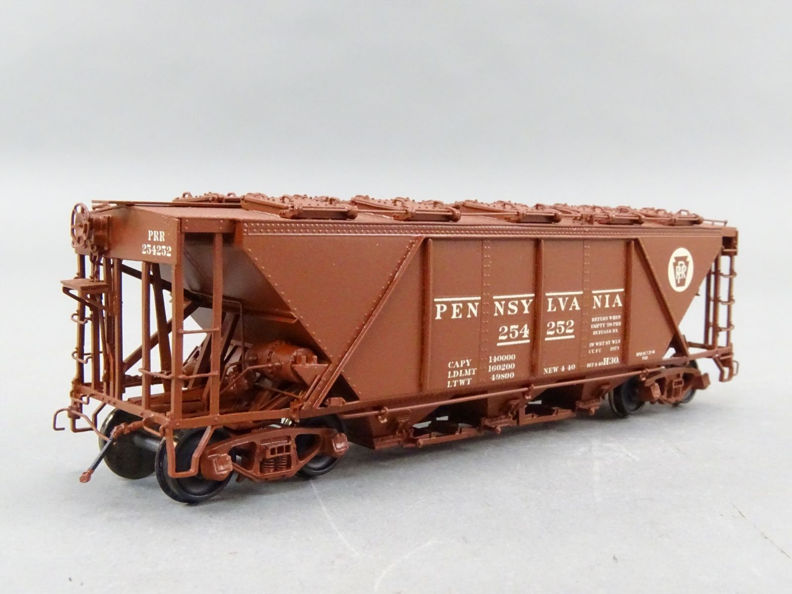 HO Brass Model - OMI 3327.1 PRR Pennsylvania Covered Hopper H30 #254253 ...