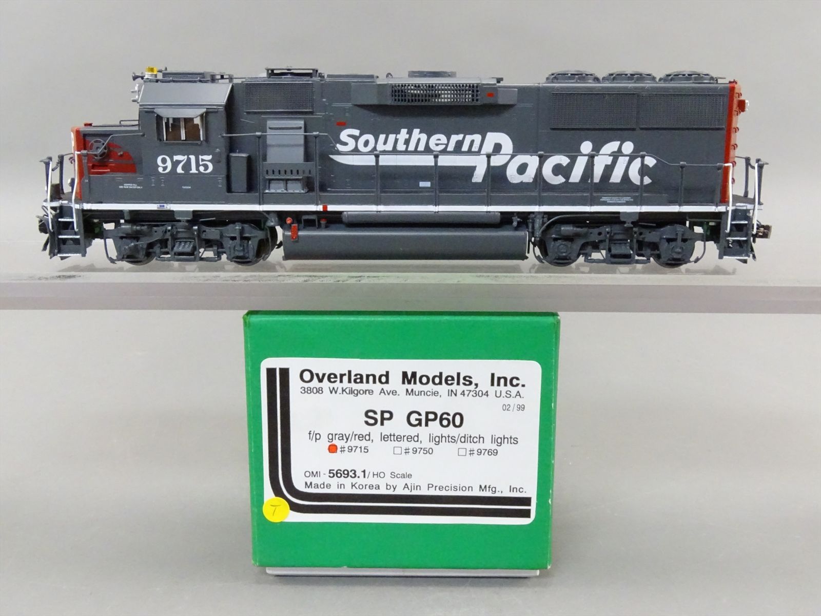 HO Brass Model - OMI 5693.1 SP Southern Pacific GP60 #9715 - F/P - 1999 ...