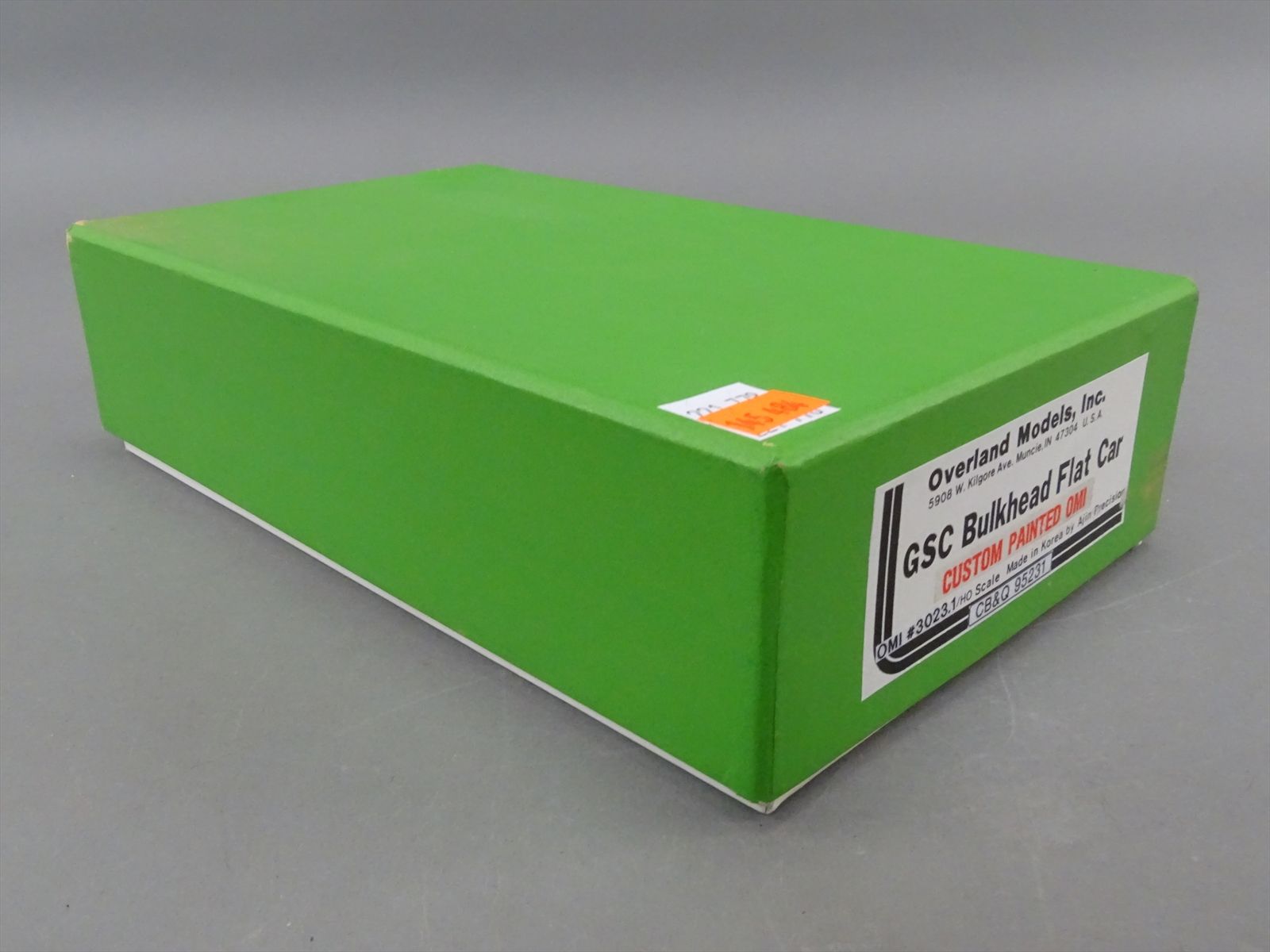 HO Brass Model - OMI 3023.1 CB&Q Burlington GSC Bulkhead Flatcar Flat Car w/ Load #95231 - Pro ...