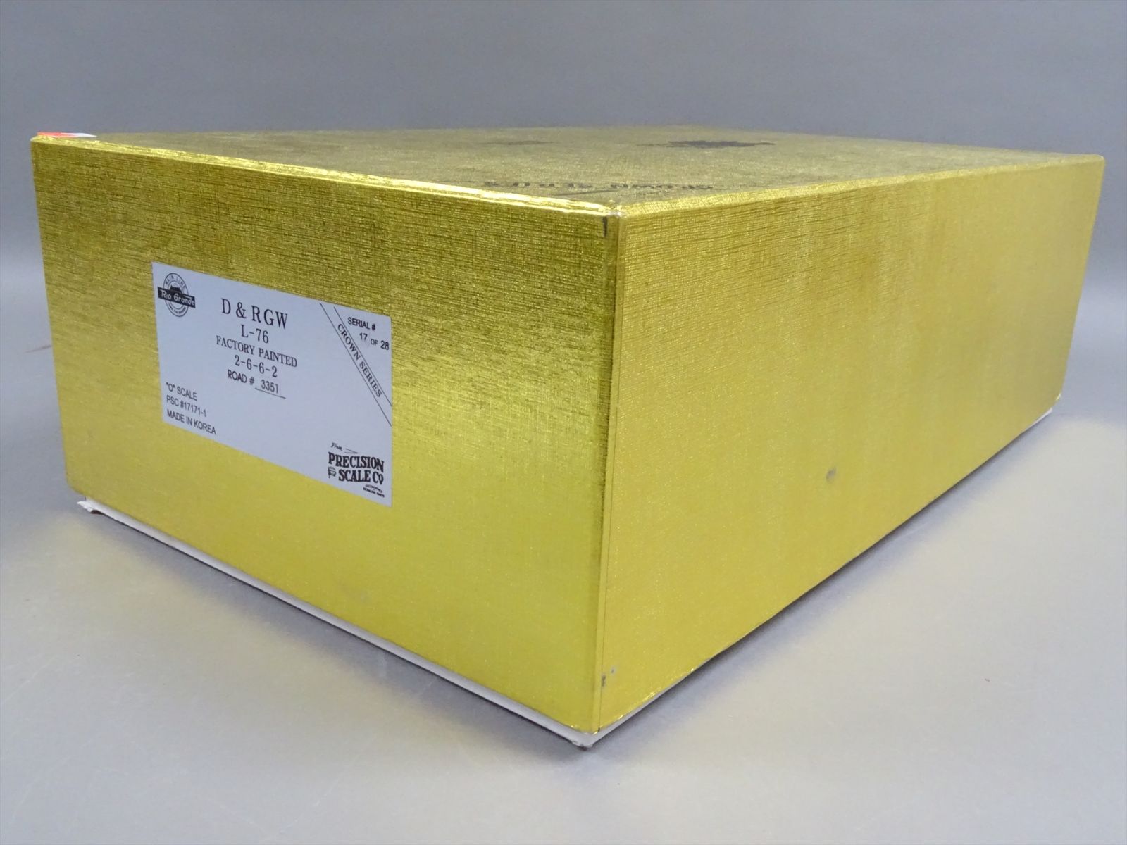 O Brass Model - PSC 17171-1 D&RGW Rio Grande L-76 2-6-6-2 Mallet #3351 ...