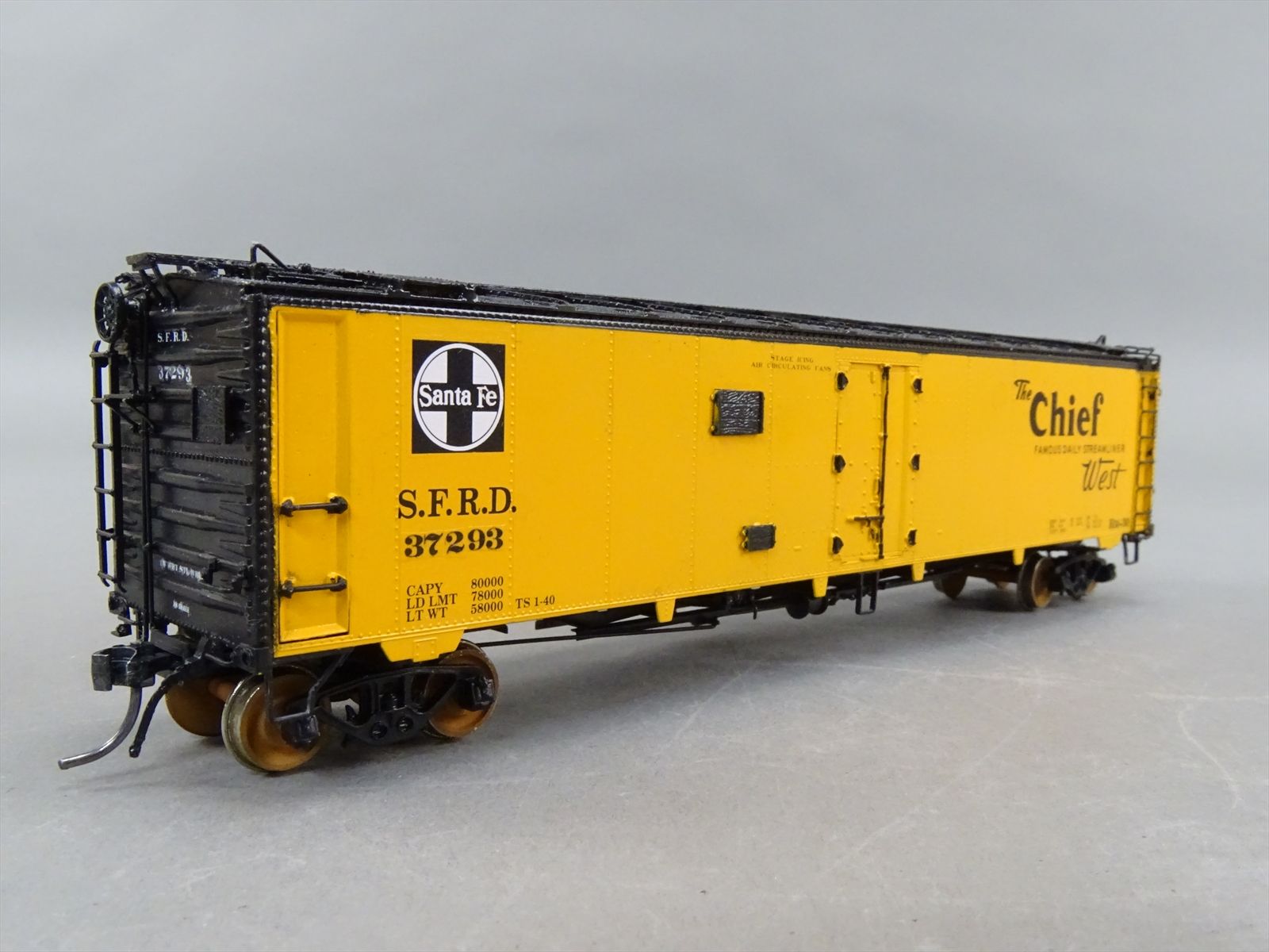 HO Brass Model - OMI 3283 SFRD Santa Fe RR-30 50' Ice Bunker Reefer ...